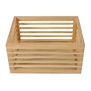 TOOL1SHOoo Bamboo Storage Organizer Bin For Kitchen Pantry Bathroom Slotted Cabinet Shelf 6 Pack Natural Bamboo Storage Organizer Bin For Kitchen, Pantry, Bathroom