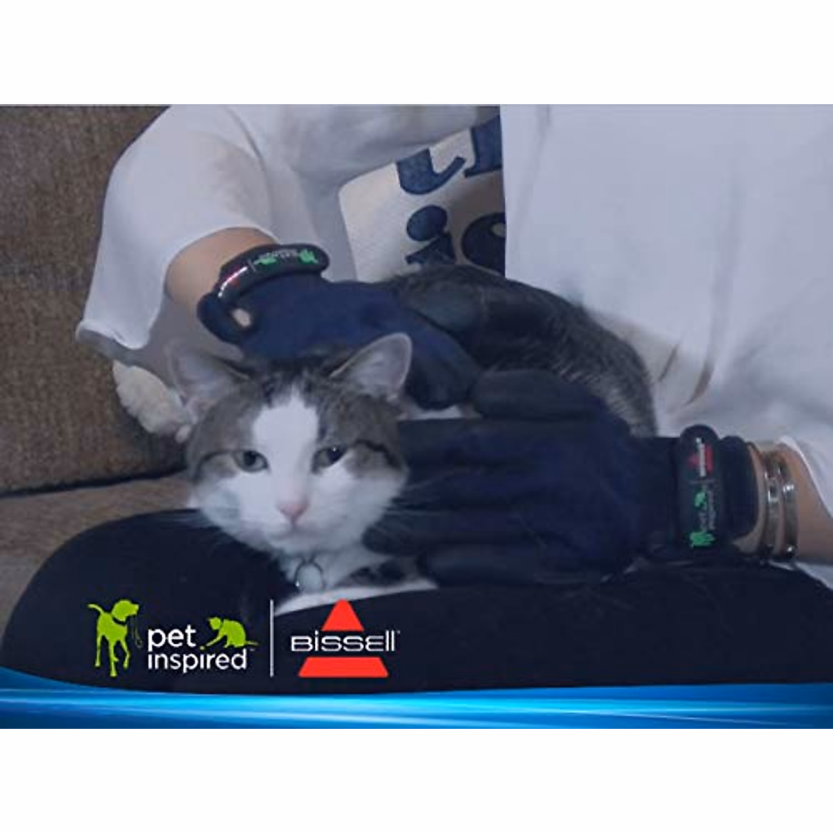 Bissell De-Shedding Grooming Gloves for Pets, Size Medium (M), 1 Pair, for Long and Short Hair on Dogs Cats and More