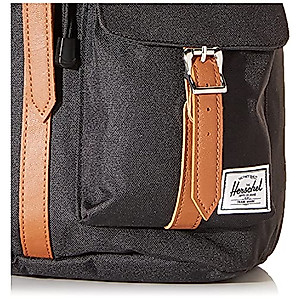 Herschel Dawson Backpack, Black/Tan Synthetic Leather, Classic 20.5L