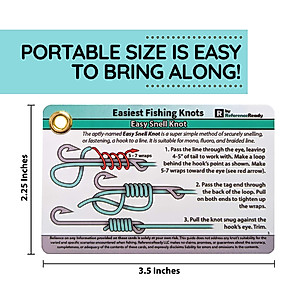 Easiest Fishing Knots: Waterproof Guide on How to Tie 12 Simple Fishing Knots with Mini Carabiner, Perfect for Beginners