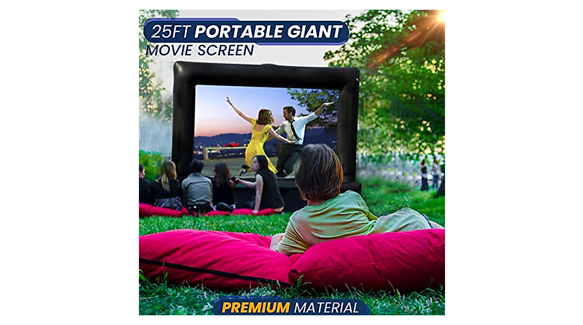 25 FT Inflatable Outdoor Projector Screen with Movie Tickets | NOZZCO