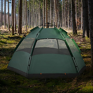 Magshion Camping Lightweight Instant Tent 2 Person Durable Pop Up Indoor Tent Portable Outdoor Backyard Green Tent for Hiking Backpacking, Easy Setup
