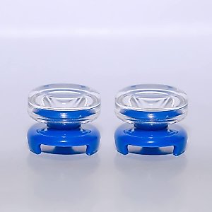 FPS Silicone Caps Thumbstick Grips Extenders for PlayStation 5/ PlayStation 4 Gaming Controller Crystal Soft Silicone Cover Case Joystick Thumb Grip Caps for PS5 (Blue)
