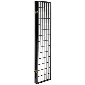 ORE International 4-Panel Shoji Screen Room Divider, Black