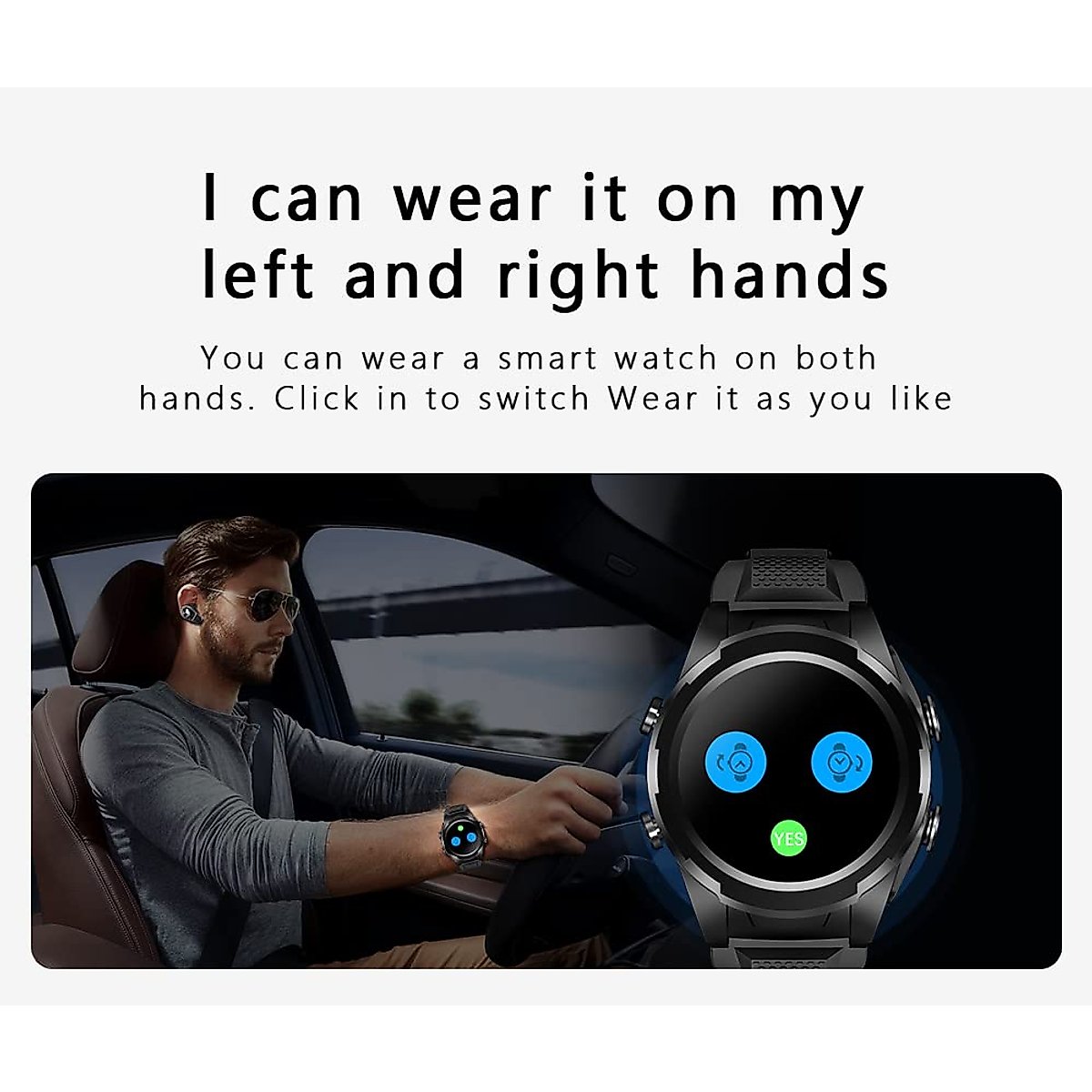 Sudroid Smart Watch with Earbuds, 2 in 1 Bluetooth Smart Watch for Android iPhone, Fitness Tracker Watch, Tracker with Blood Oxygen Heart Rate Sleep Monitor, Long Time Standby Sports Smart Watch