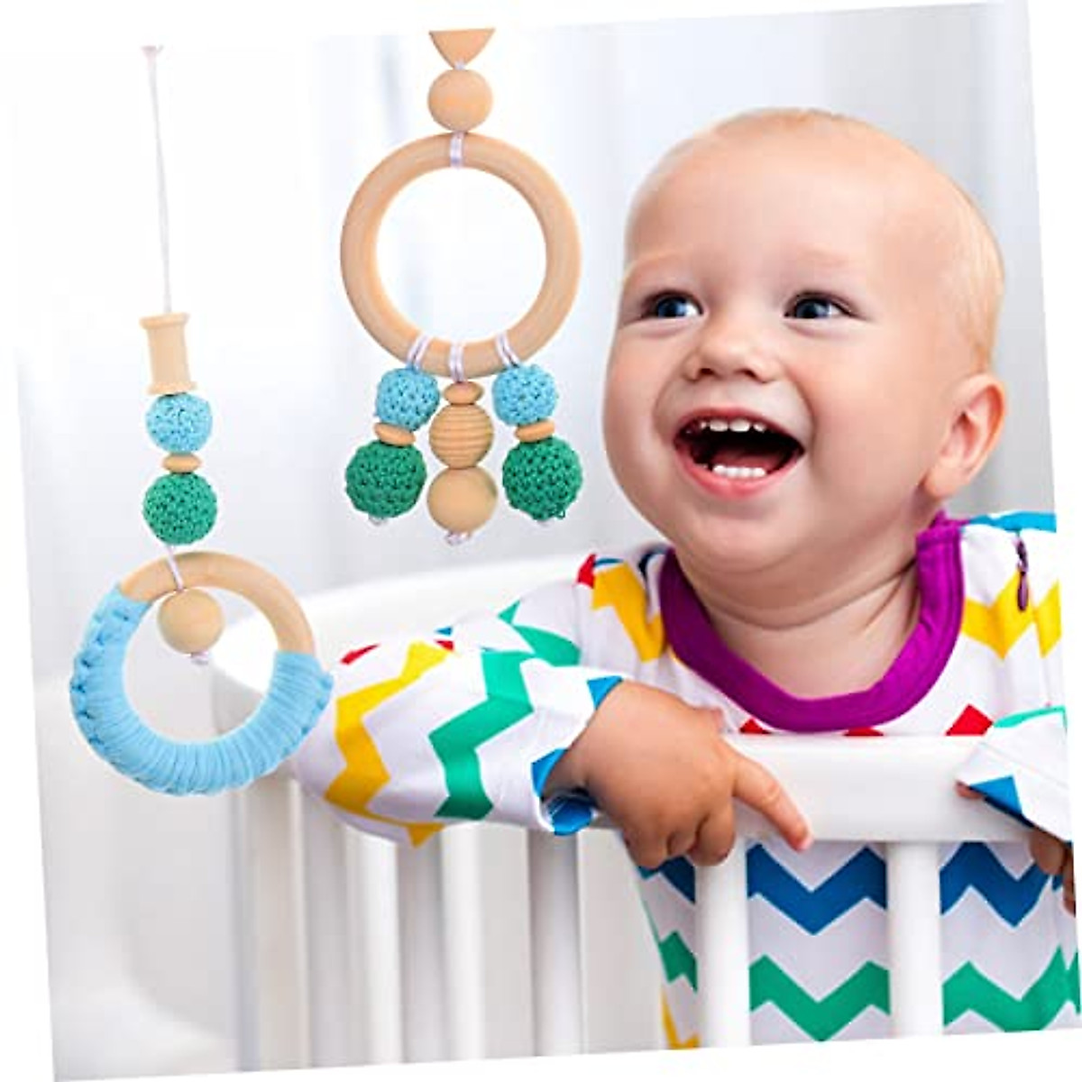 Toddmomy 20 Pcs Yarn Bead Pendant Baby Decor Woodsy Decor Baby Car Toy Children Cot Hanging Toy Sensory Hanging Rattle Rattles Plush Toy Crib Stroller Toy Crib Hanging Rattle Toy Crib Toy