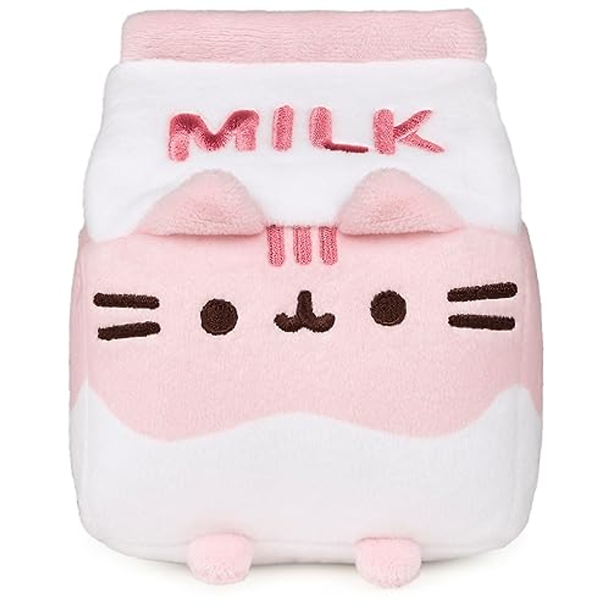 GUND Pusheen Strawberry Milk Plush Cat Stuffed Animal for Ages 8 and Up, Pink/White, 6”