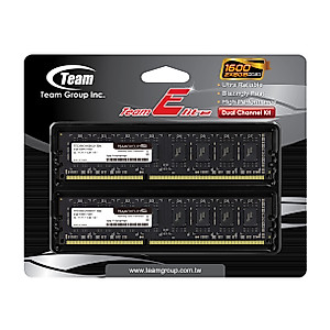 TEAMGROUP Elite DDR3 16GB Kit (2x8GB) 1600MHz (PC3-12800) CL11 Unbuffered Non-ECC 1.5V UDIMM 240 Pin PC Computer Desktop Memory Module Ram Upgrade - TED316G1600C11DC01