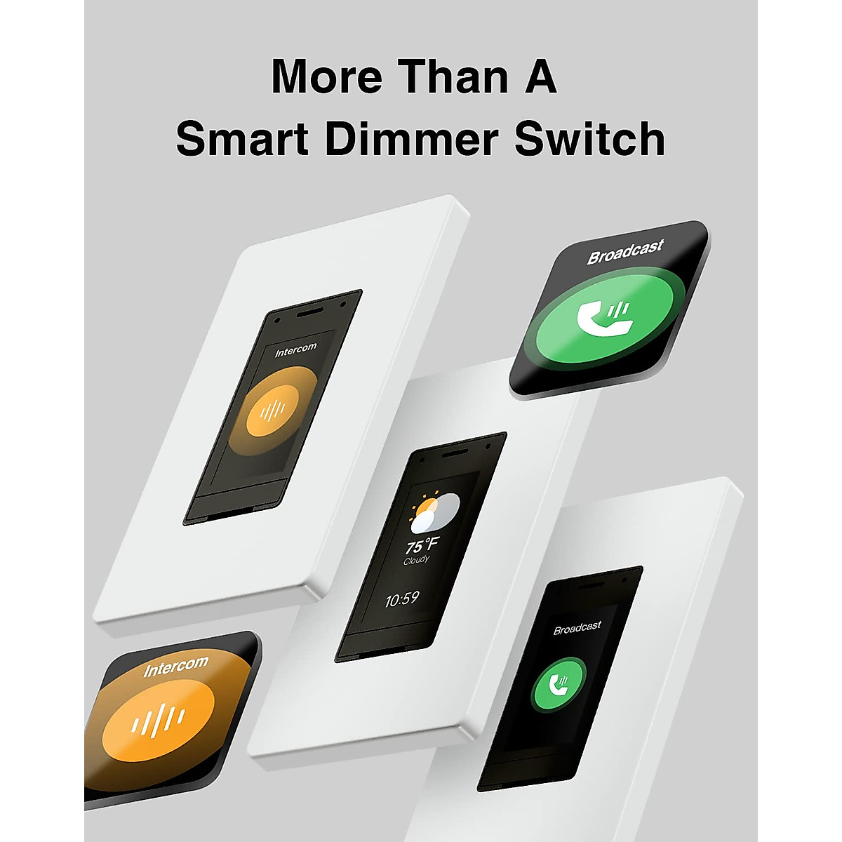 Smart Dimmer Switch with Touchscreen, ORVIBO Matter-Certified Single Pole Wi-Fi Dimmable Light Switches, Works with Alexa & Google Home, Neutral Wire Required (Dimmer)