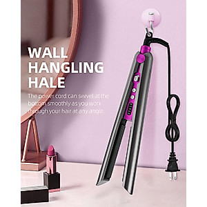 PRITECH Ceramic Hair Iron (TA-2340), 1 inch, Hair Straightener and Curling Iron, Adjustable Temperature, Fast Heat Up, Auto Shut-Off, Dual Voltage, Safety Lock, 450°F