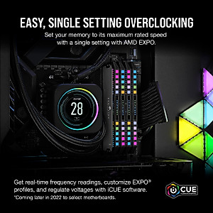 CORSAIR DOMINATOR PLATINUM RGB DDR5 RAM 64GB (2x32GB) 5200MHz CL40 AMD EXPO iCUE Compatible Computer Memory - Gray (CMT64GX5M2B5200Z40K)