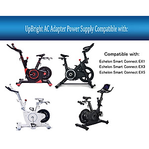 UpBright 9V 3A AC/DC Adapter Compatible with Echelon Smart Connect EX1 EX3 Max EX5 Cycling Cycle Cardio Exercise Fitness Bike ECH01-RED Ech01 EX-1 EX-3 ECHEX-3 EX-5 YS25-0903000 9VDC 3 A Power Charger