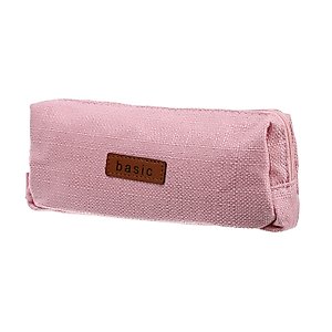 PATIKIL Pencil Case, Large Capacity Pencil Pouch Pen Bag Case Cosmetic Bag Stationery Organizer Portable for Office Home, Pink