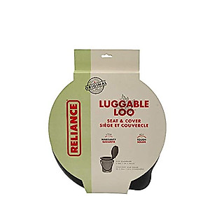 Reliance Products 9881-03 Luggable Loo Snap-on Toilet Seat with Lid for 5-Gallon Bucket, Black, 13.0 Inch x 1.5 Inch x 14.0 Inch