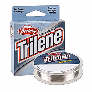 Berkley Trilene® Micro Ice®, Clear Steel, 8-Pound Break Strength, 110yd Monofilament Fishing Line, Suitable for Freshwater Environments