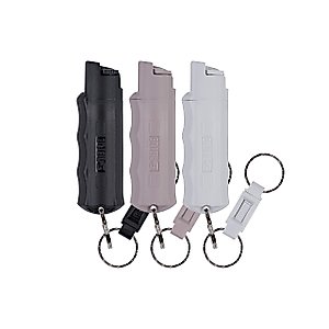 SABRE Pepper Spray, Maximum Police Strength OC Spray, Quick Release Keychain for Easy Carry and Fast Access, Finger Grip for More Accurate and Faster Aim, 0.54 fl oz, Secure and Easy to Use Safety