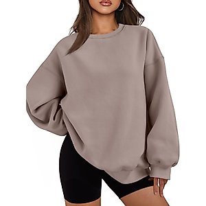 EFAN Sweatshirts Hoodies for Women Oversized Sweaters Fall Outfits Clothes 2024 Crew Neck Pullover Tops Loose Comfy Winter Fashion