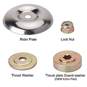 OXT Blade Adapter Kit, Blade Adapter Attachment Maintenance Kit, 6 Steel Razors Trimmer Head, Thrust Plate Guard Washer, Thrust Washer, Rider Plate, Lock nut