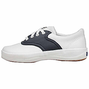 Keds girls School Days Ii Sneaker, White/Navy, 2 Big Kid US