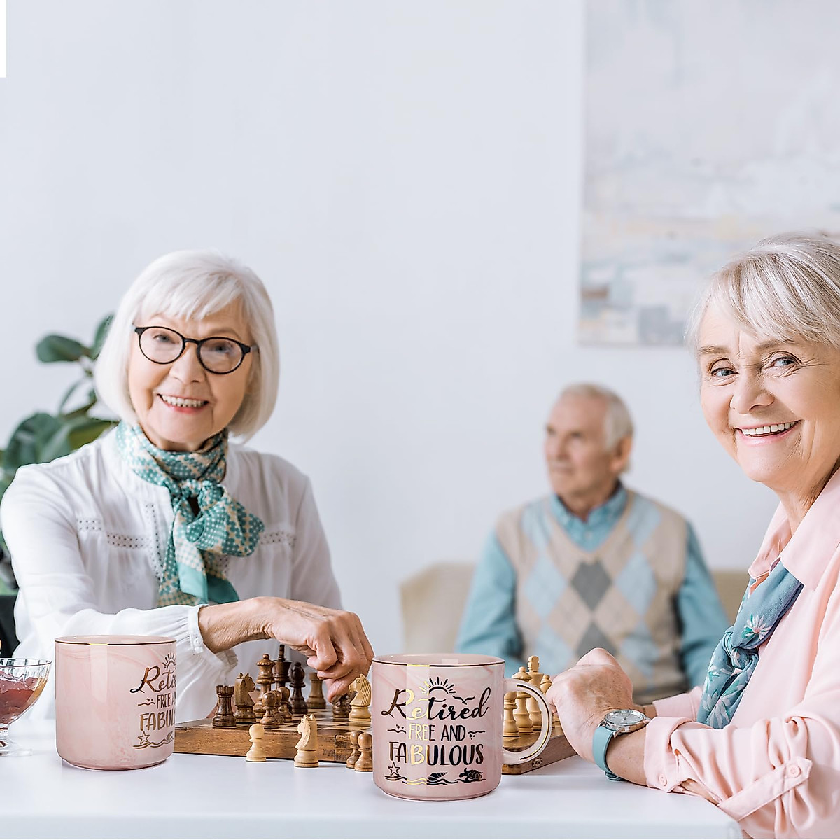 Retirement Gifts for Women 2024 - Retirement Gifts for Women, Coworker Leaving Gifts, Farewell Gifts, Going Away, Goodbye Gifts, Retired Free And Fabulous -14oz Pink Marble Coffee Mug, Gift box