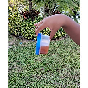 Durx-litecrete (10 Ounce 10 Pack Twist cap Deli Containers Clear Bottom With Blue Top Screw on Lids Twist Top Food Storage Freezer Containers