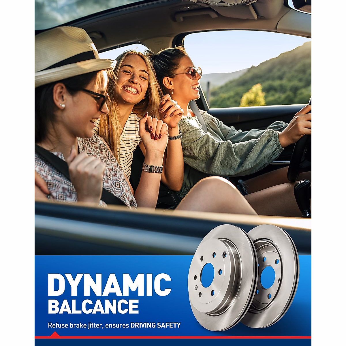 KAX 31348 Murano Brake Rotors Rear Drilled Slotted Brake Rotors for Murano 2009-2020 Pathfinder 2013-2020 QX60 2014-2020 Quest 2011-2017 Q50 2014 2015 (2pcs)