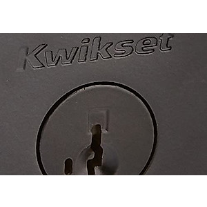 Kwikset 158RDT-514S Milan Single Cylinder Deadbolt with Smartkey Technology, Iron Black