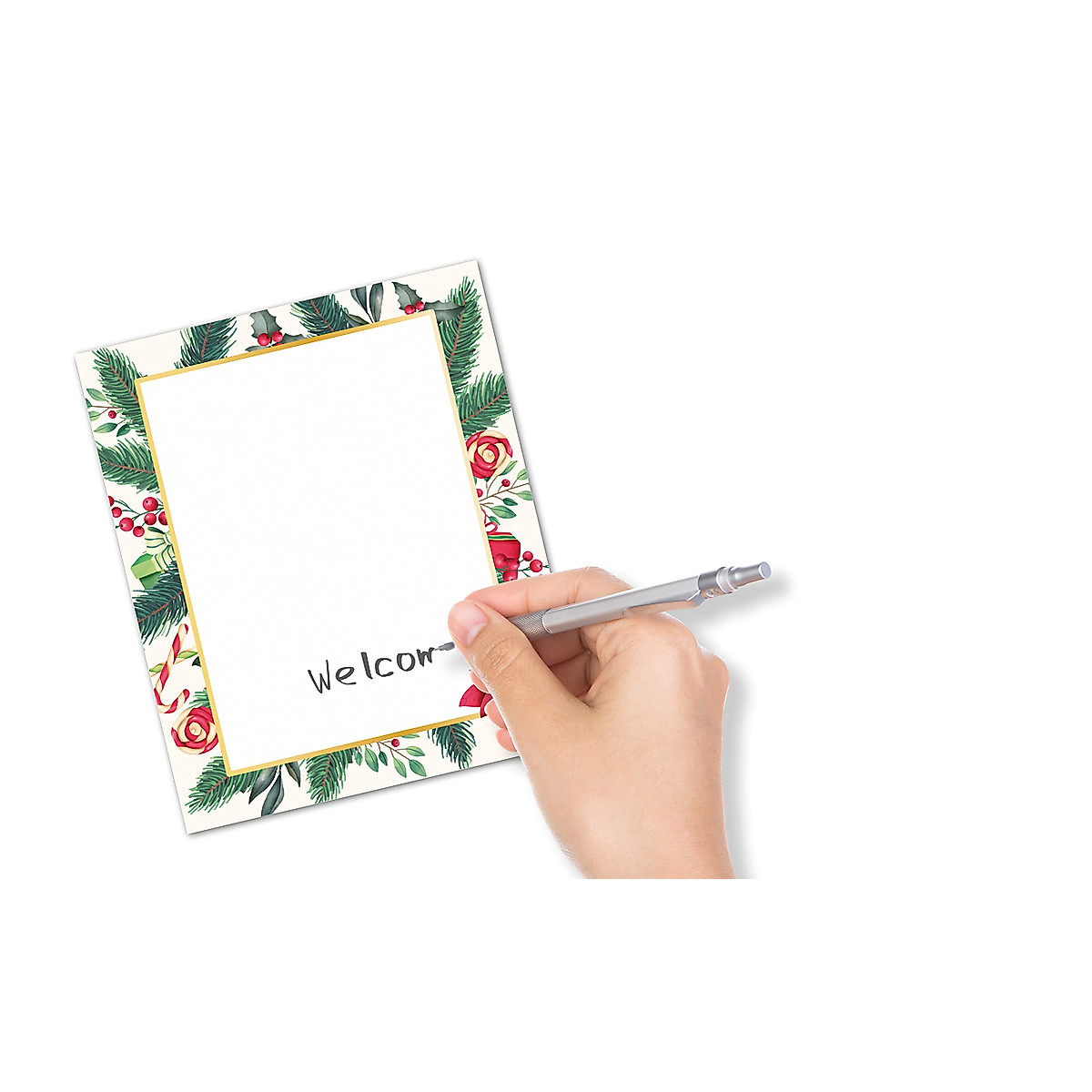 Table Place Card, Christmas Themed Tent Style Cards, Pack of 25 Half-Fold Reception Place Card, Perfect for Christmas Party, Birthday, Wedding, Bridal Shower, Baby Shower, Banquet C21