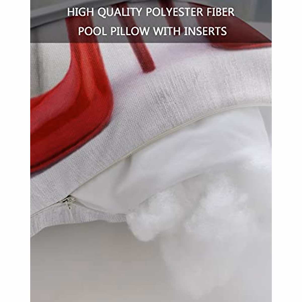 Outdoor Recliner Head Pillow,Red High Heels White Retro Wood Grain Headrest Pillow for Chaise Lounge Chair Lumbar Pillow with Insert,Watercolor Women's Shoes Waterproof Throw Pillow for Patio 2PC