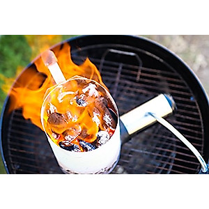 BBQ Dragon Charcoal Starter and Grill Lighter Fan Bundle Chimney of Insanity Charcoal Starter - The Fastest and Easiest Charcoal Chimney Starter for BBQ Grills