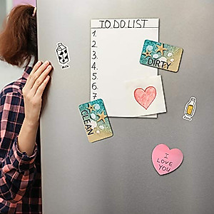 Qilmy Sea Beach Starfish Clean Dirty Dishwasher Magnet Waterproof Dish Washer Refrigerator Magnet Sign, 2pcs