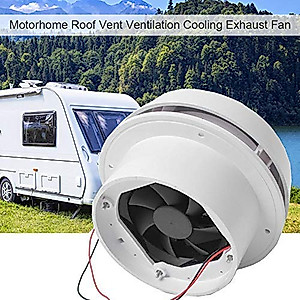 MASO Exhaust Cooling Fan Car 12V RV Motorhome Roof Vent Ventilation Cooling Exhaust Fan Noiseless Energy-saving for Homes Trailer Travel Caravan （Fan Shell + Strong Fan）