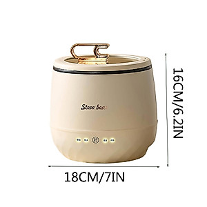 Multifunctional Mini Rice Cooker,1.8L Electric Pot, personal Ramen Cooker,hotpot pot electric, portable pot for Egg, Pasta, Soup, Porridge, Oatmeal with Temperature Control and Keep Warm Function