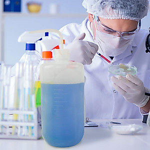 SUPERLELE 1000ml Safety Wash Bottle, Plastic Squeeze Bottles, Lab Squirt Tattoo Bottle, LDPE, with Narrow Mouth and Scale Labels (33oz x 3 Bottle)