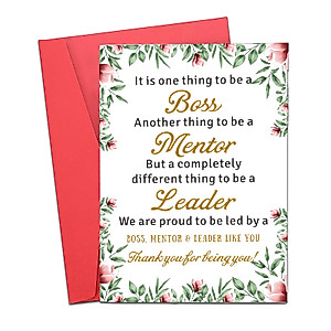Christmas Appreciation Cards for Coworkers Leaders Boss Day Gifts for Him Her Woman Thank You Gifts for Men Boss Lady Mentor Birthday Funny Gifts for Boss Managers Supervisors Anniversary Leaving