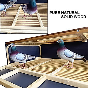 Pigeon cage Foldable Wooden Transportation Cage for Racing Pigeon Poultry cage Portable Takeout Transport Pigeon Flying Cage Homing Chicken Poultry Transportation Coop. Size 24×12.5×9in