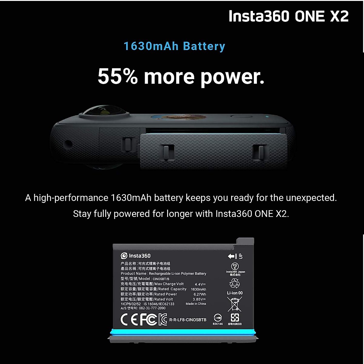 Insta360 ONE X2 360 Camera with Touchscreen - 5.7K30 360 Video, Front Steady Cam Mode, 18MP 360 Photo + InstaPano | Bundle Includes Bullet Time Kit & 128GB Memory Card (3 Items)