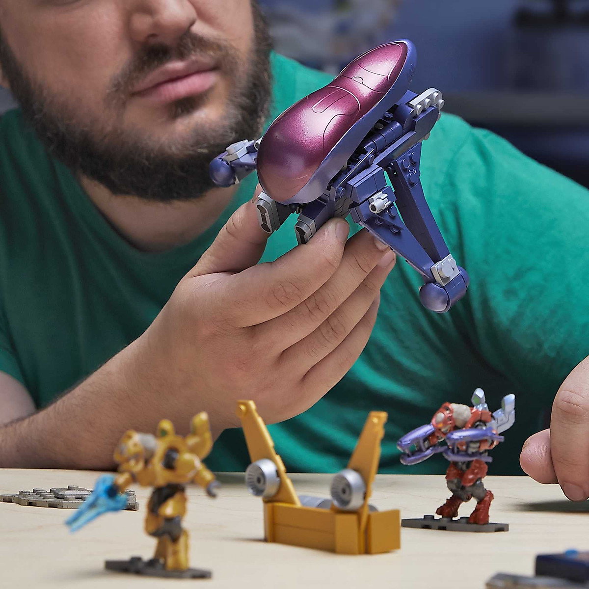 MEGA Mattel Halo Arbiter's Quest Banshee Vehicle Halo Infinite Construction Set,Building Toys for Boys