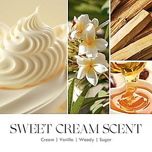 AOOVOO Vanilla Cream Odor Eliminating Highly Fragranced Candle - Eliminates 95% of Pet, Smoke, Food, and Other Smells Quickly, Happy Birthday Soy Candle, 9 oz Up to 50 Hours Burn time