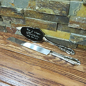 Personalized Wedding Cake Server and Knife Set- Wedding Gift- Wedding accessory- Bridal Shower- Rehearsal