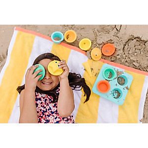 Melissa & Doug Sunny Patch Seaside Sidekicks Sand Cupcake Play Set - Toddler Beach Toys, Outdoor Toys For Sandbox, Sand Toys For Toddlers And Kids Ages 3+