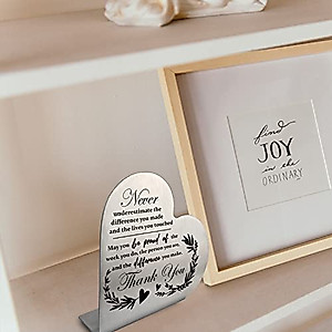 Thank You Gift for Women Inspirational Office Gift for Colleague Leaving Job Farewell Appreciation Gift for Coworker Friends Teacher Employees Retirement Keepsake Work Desk Table Shelf Sign Decor