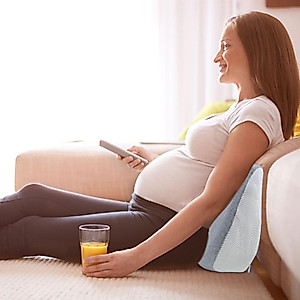 Hicare Pregnancy Pillow Wedge for Maternity | Memory Foam Pregnancy Pillow for Sleeping, Back, Knees and Legs | Belly Support Maternity Wedge