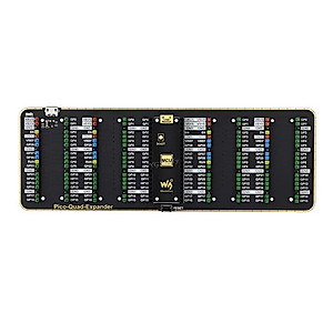 Quad GPIO Expander for Raspberry Pi Pico for Connecting More Expansion Modules Four Sets of Male Headers USB-Powered Support @XYGStudy (Pico-Quad-Expander)