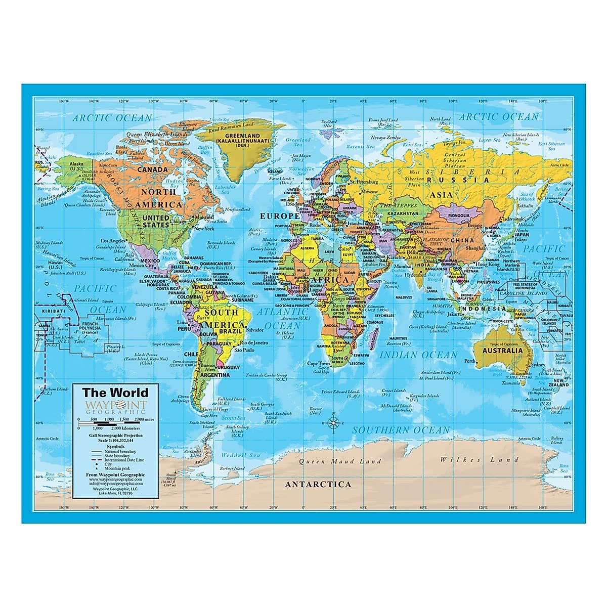 Waypoint Geographic 2-in-1 United States and World Notebook Map, Interactive Notebook Maps for Learning Geography and Social Studies, Engaging Learning Resources for Kids, 8.5” x 11”