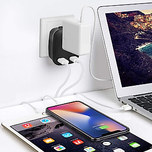 European Plug Adapter, NEWVANGA International Universal Travel Power Adapter with 2 USB Charing Ports, 2 x 15A Outlet Adapters for US to Europe EU Italy Spain Iceland European Outlets (Type C)