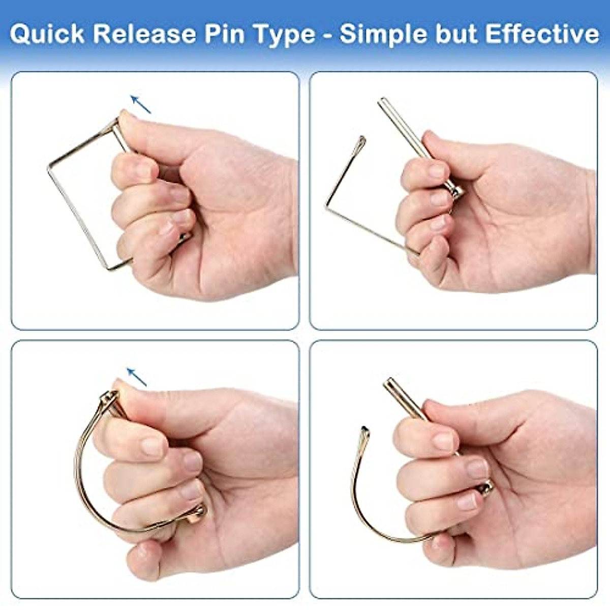 10 Pcs Safety Coupler Pins Kit - 1/4-inch Trailer Coupler Pin - Heavy-Duty Coupler Pin - Spring Steel- Long Lasting - One Kit with Multiple Uses by Automajor