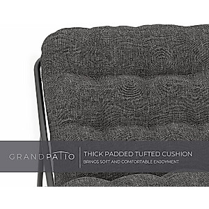 Grand patio 3-Piece Rocking Chairs Set, Outdoor Rocking Chairs with Thicken Padded Cushions Small Side Table, Great for Patio Deck Front Porch