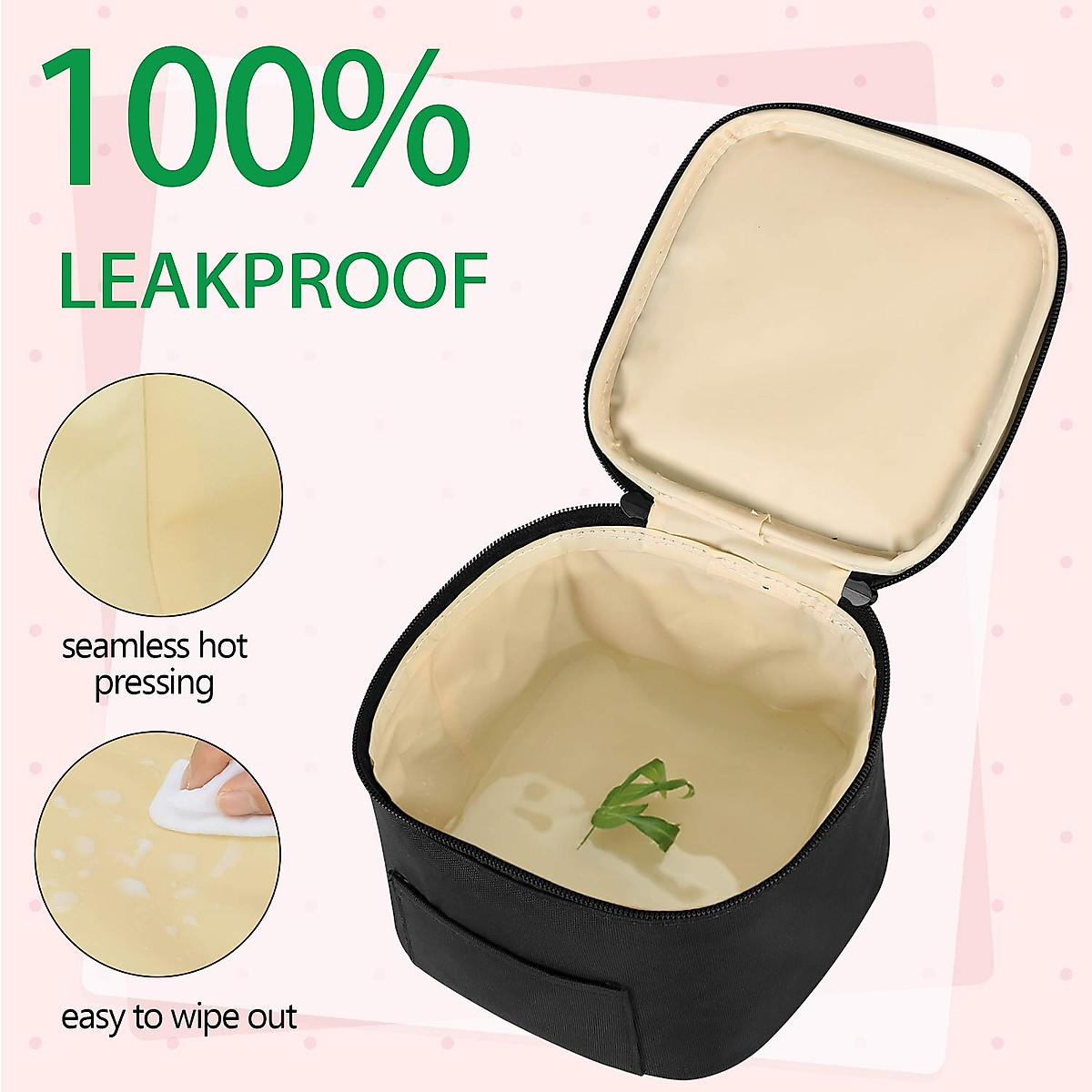 Teamoy Breastmilk Cooler Bag with Ice Pack, Baby Bottles Bag for up to 4 Large 5 Ounce Bottles Without Nipple, Perfect for Working Mom Mother, Black