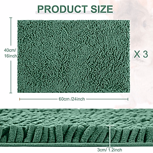 Chumia 3 Packs Guinea Pig Cage Liners Bedding Winter Warm Critter Nation Cage Liner for Rabbit Small Animals Cage Absorbent Pee Pad Supplies Bed Mat (Green,16 x 24 Inch)